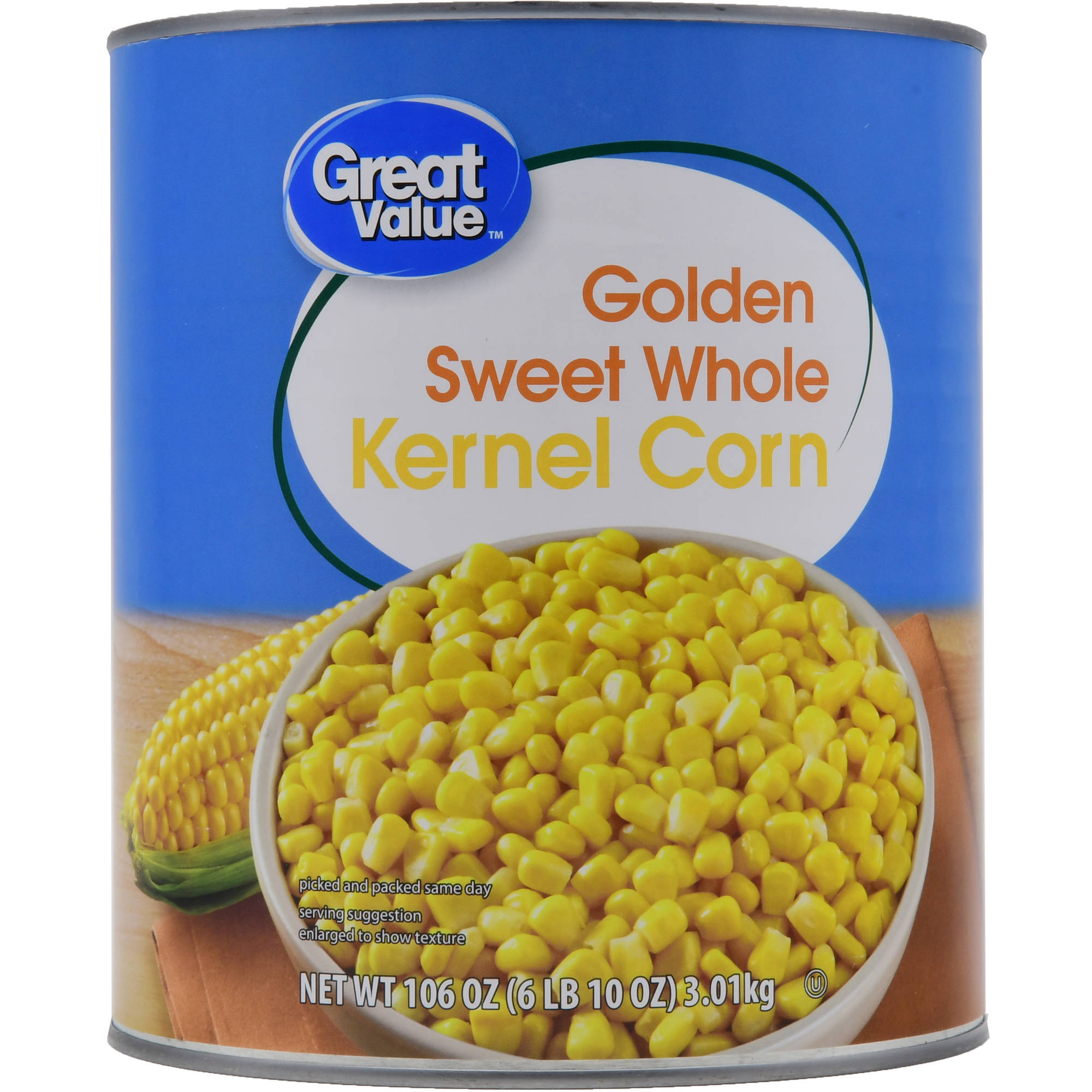Great Value Golden Sweet Whole Kernel Corn: Nutrition & Ingredients ...