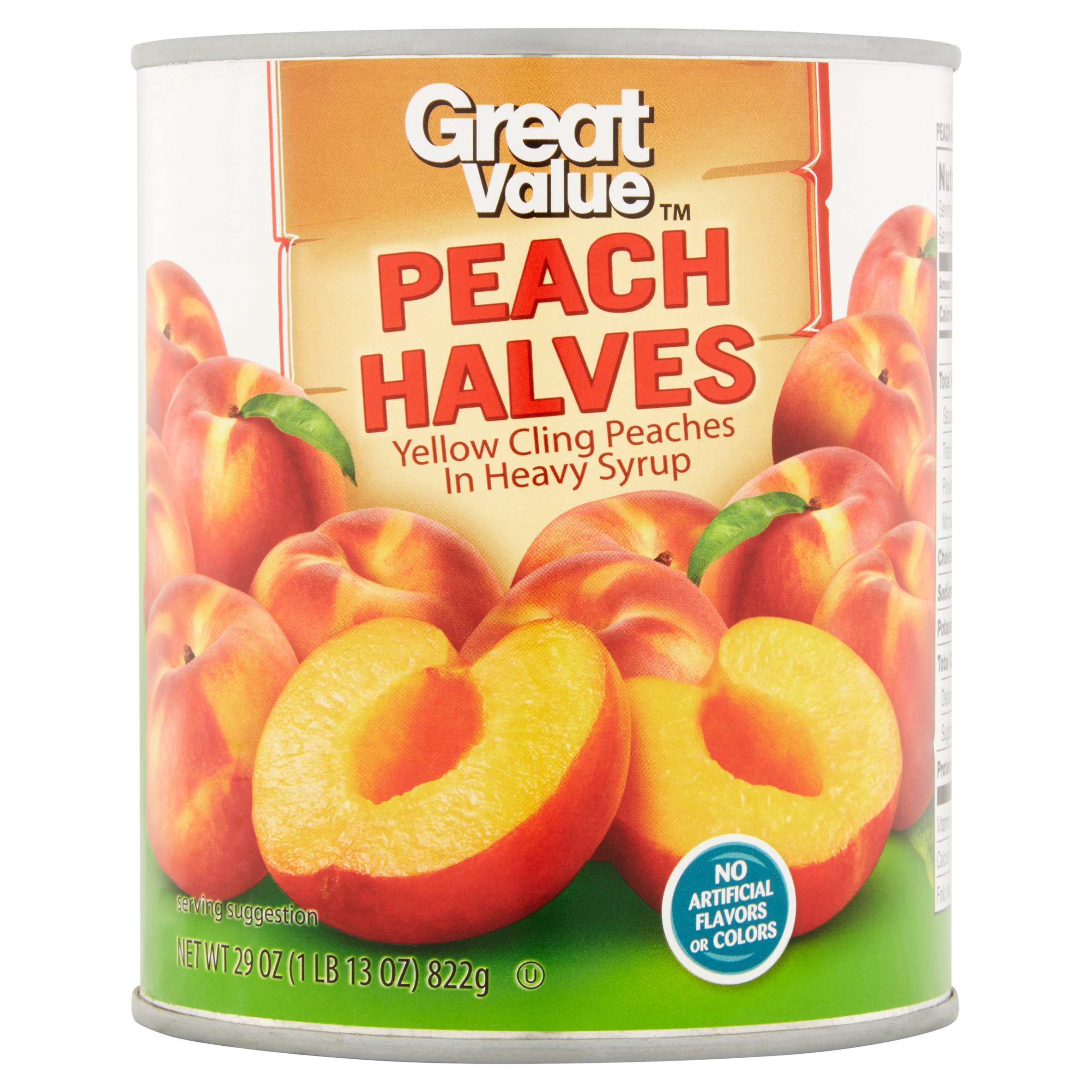 Buy Great Value Peach Halves In Heavy Syrup - it's vegetarian ...