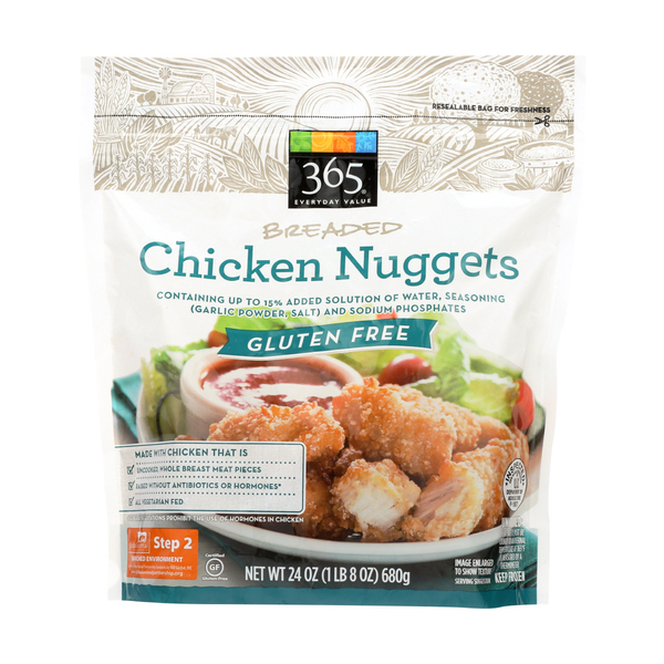 365 Everyday Value Gluten Free Breaded Chicken Nuggets: Nutrition ...