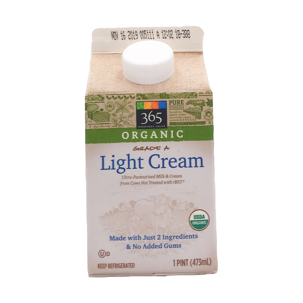 Buy 365 Everyday Value Organic Light Cream - it's pescatarian, gluten ...