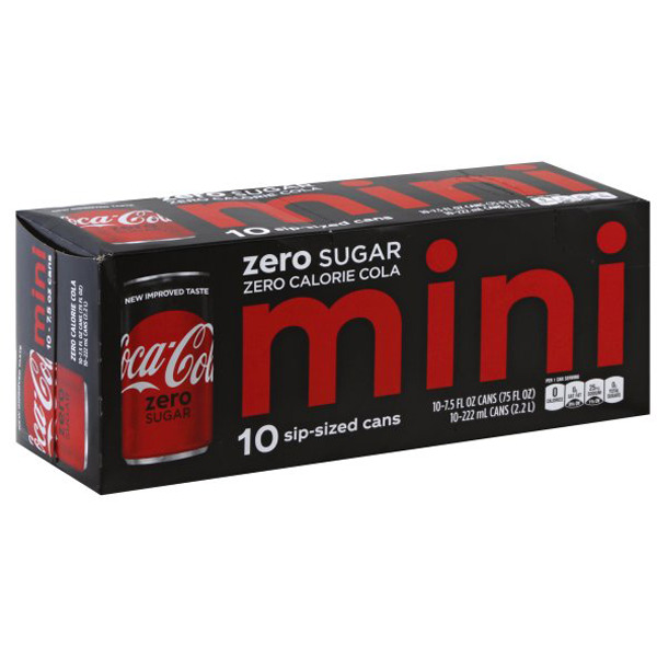 Coca Cola Zero Mini Sip Sized Cans: Nutrition & Ingredients | GreenChoice