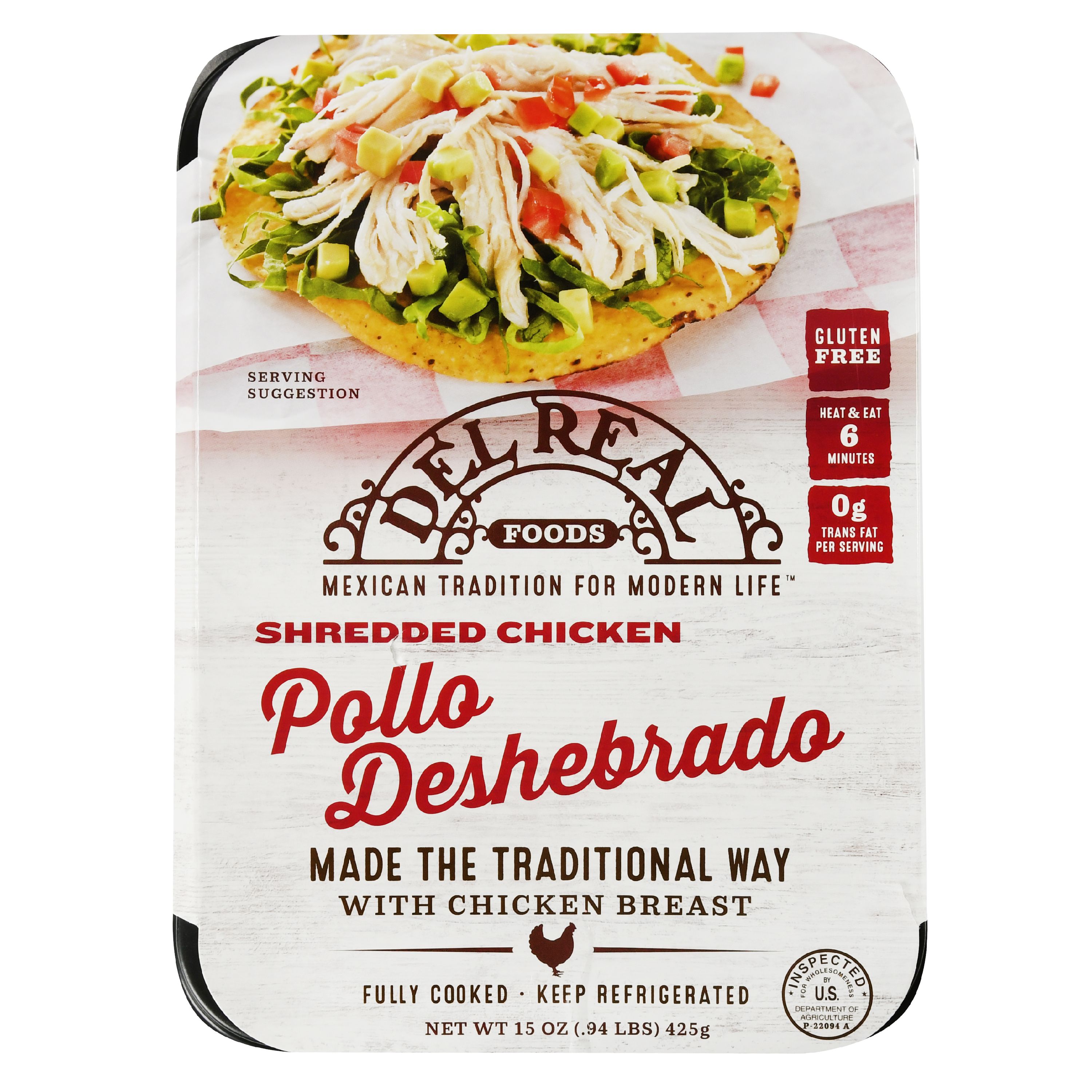 Buy Del Real Foods Shredded Chicken - it's keto, gluten free & real ...