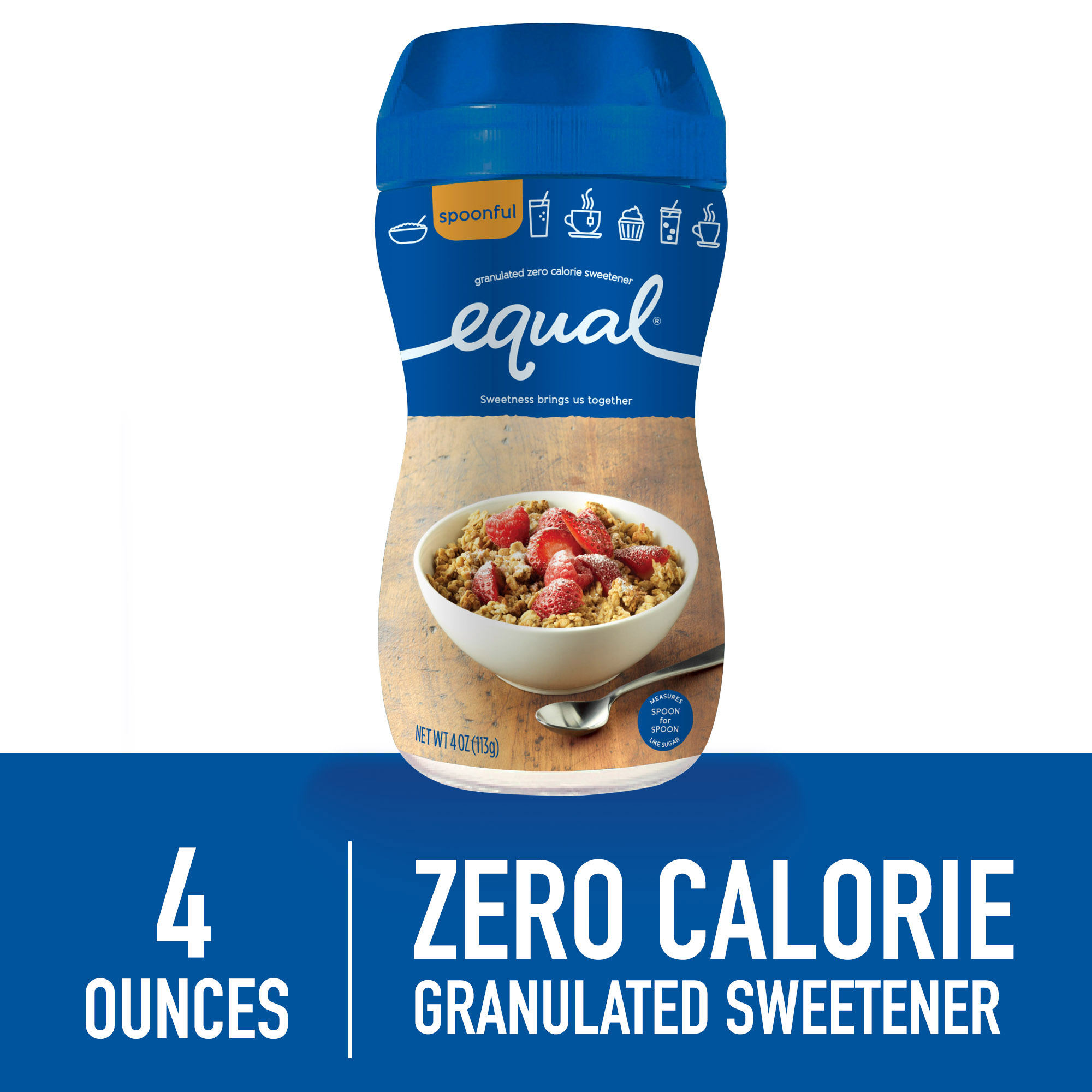 Equal Spoonful Granulated Zero Calorie Sweetener Jar: Nutrition ...