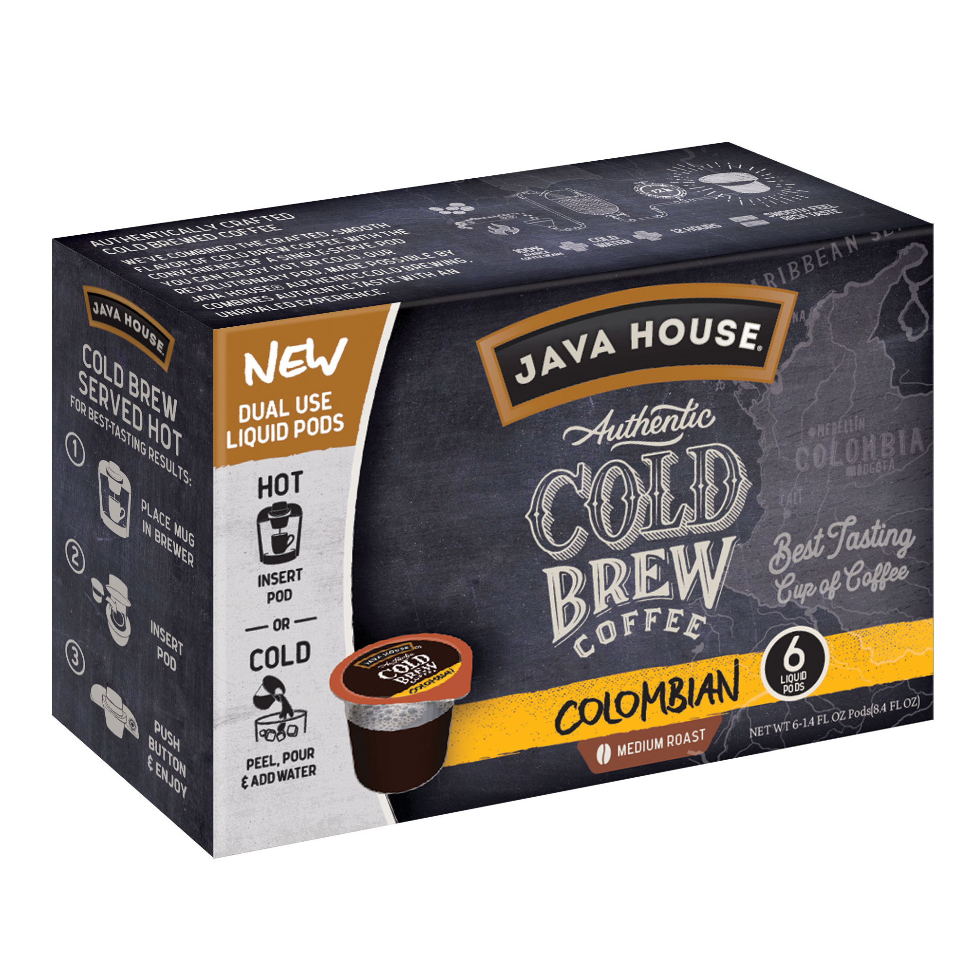 Buy Java House Cold Brew Coffee Pods Colombian - it's vegetarian, paleo ...