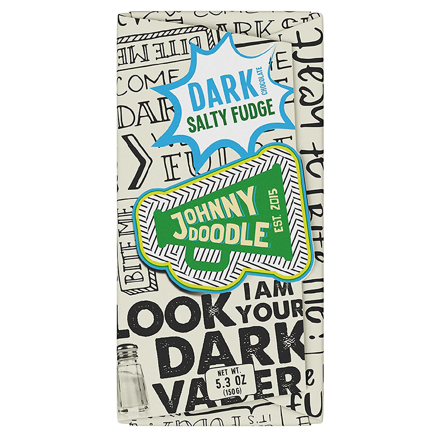 Buy Johnny Doodle Dark Chocolate Bar Salty Fudge - it's pescatarian ...