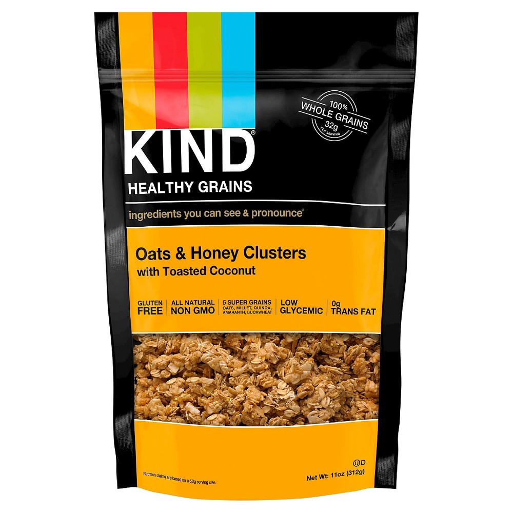 Kind Oats & Honey Clusters With Toasted Coconut: Nutrition ...