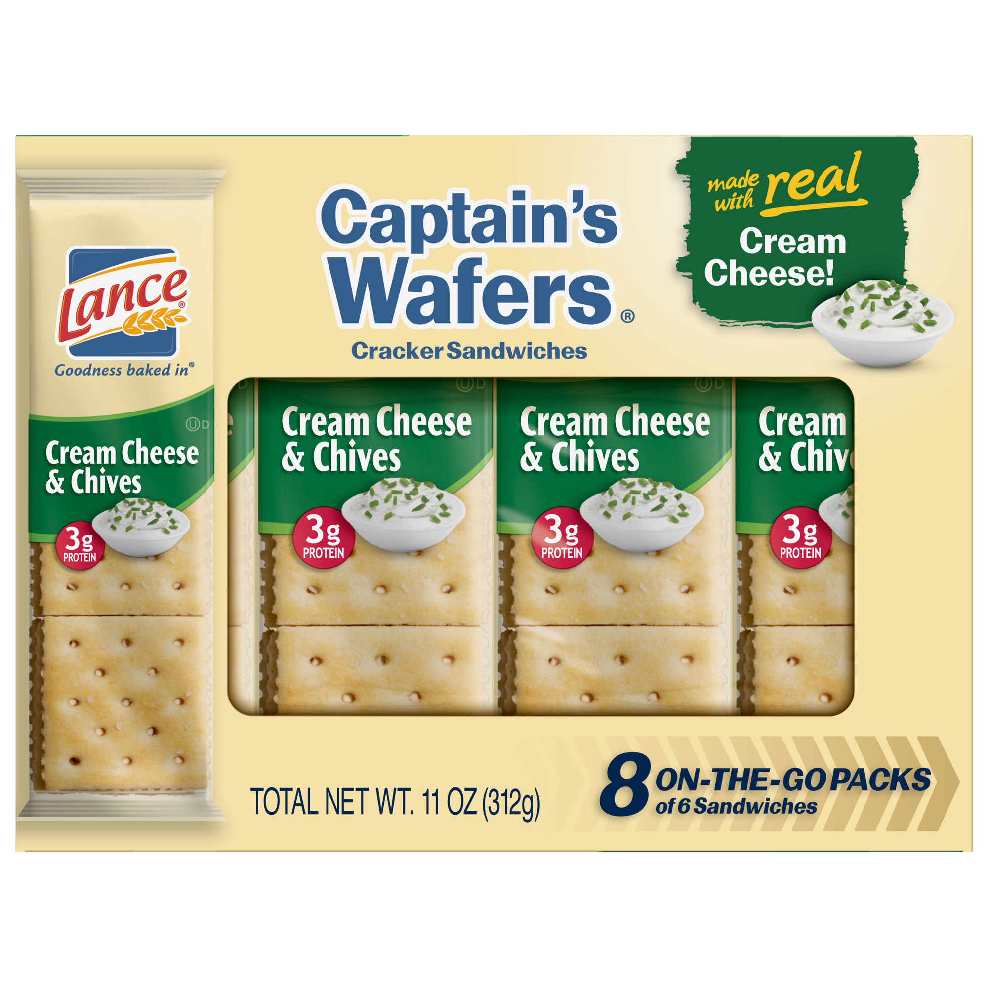 Buy Lance Captains Wafers Cream Cheese And Chives Sandwich Crackers ...