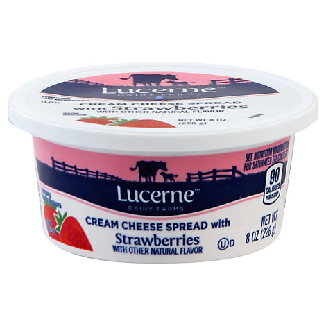 Lucerne Cream Cheese Spread With Strawberries: Nutrition & Ingredients ...