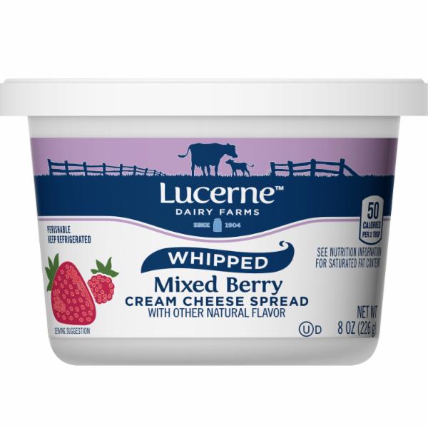 Buy Lucerne Dairy Farms Cream Cheese Spread Whipped Mixed Berry - it's ...