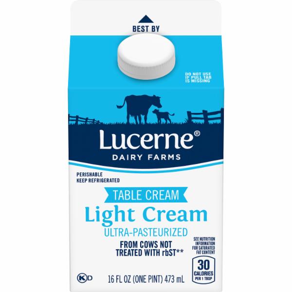 Buy Lucerne Dairy Farms Table Cream Light - it's pescatarian, gluten ...