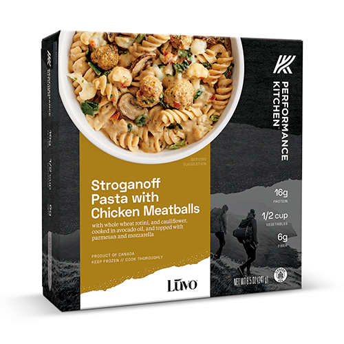 Luvo Performance Kitchen Chicken Meatballs In Creamy Stroganoff Sauce ...