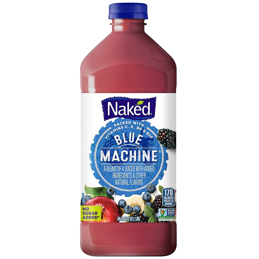 Naked Blue Machine Juice Smoothie Drink: Nutrition & Ingredients ...