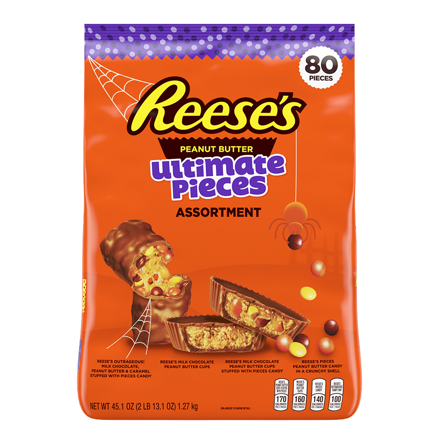 Buy Reeses Halloween Candy Ultimate Pieces Peanut Butter Assortment ...