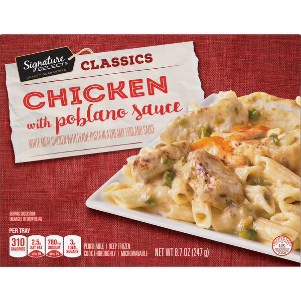 Signature Select Classics Chicken With Poblano Sauce: Nutrition ...