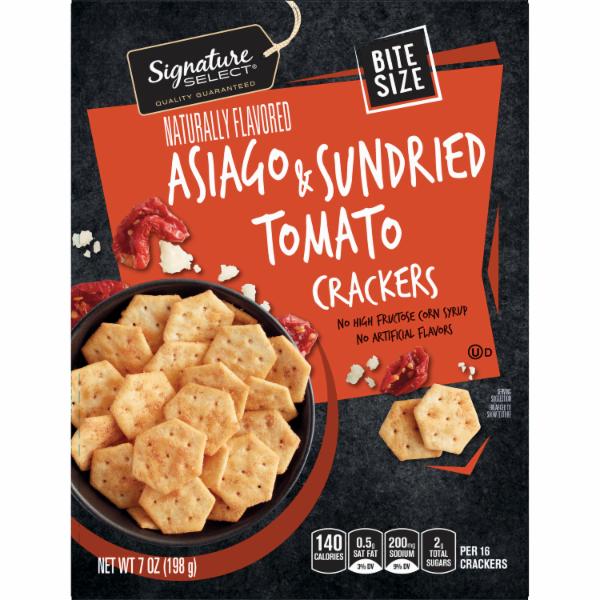 Signature Select Crackers Asiago & Sundried Tomato: Nutrition ...