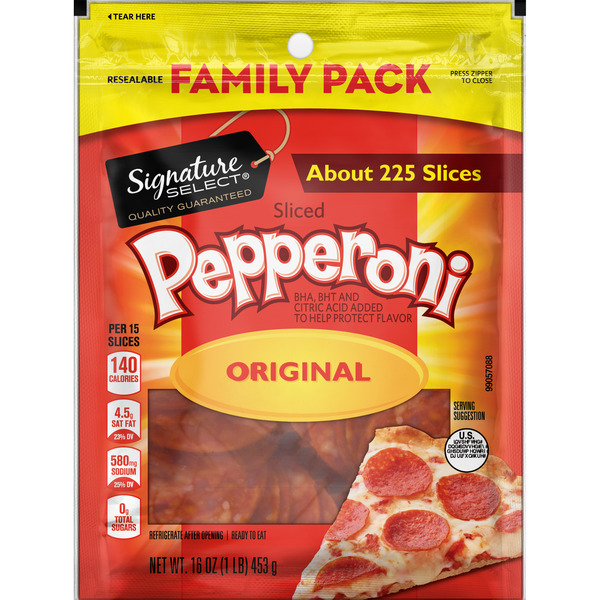 Buy Signature Select Family Pack Pepperoni Sliced Original - it's ...