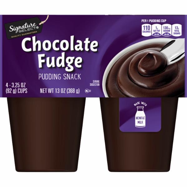 Signature Select Pudding Snack Chocolate Fudge: Nutrition & Ingredients ...