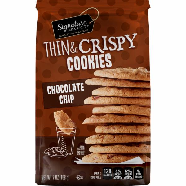 Buy Signature Select Thin & Crispy Cookies Chocolate Chip - it's ...