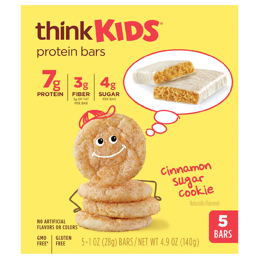 Think! Kids Protein Bars Cinnamon Sugar Cookie: Nutrition & Ingredients ...