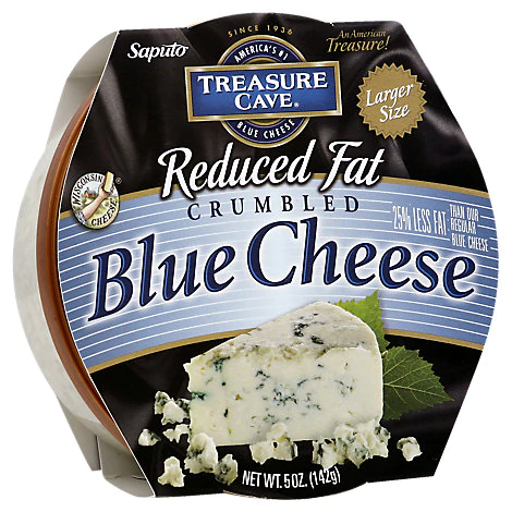 Treasure Cave Cheese Cup Crumbled Blue Cheese Reduced Fat: Nutrition ...