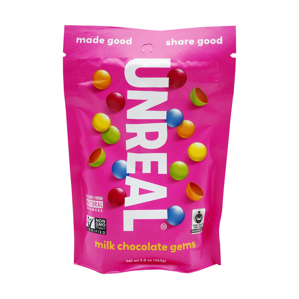 Buy Unreal Candy Milk Chocolate Gems - it's vegetarian, pescatarian ...